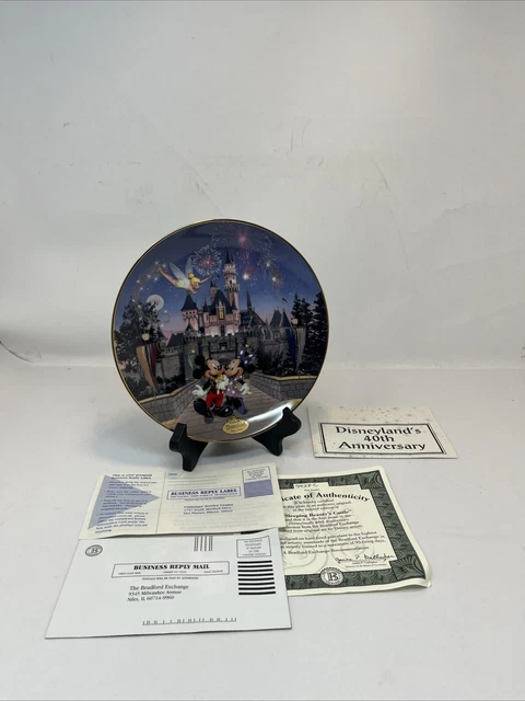 DISNEYLAND'S 40TH ANNIVERSARY Plate Sleeping Beauty Castle The Bradford ...