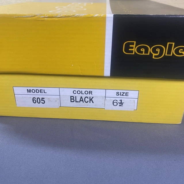 EAGLE SHOES FOR Crews Soft Toe Work Boots-Black Size Men 6.5 Women 7.5 ...