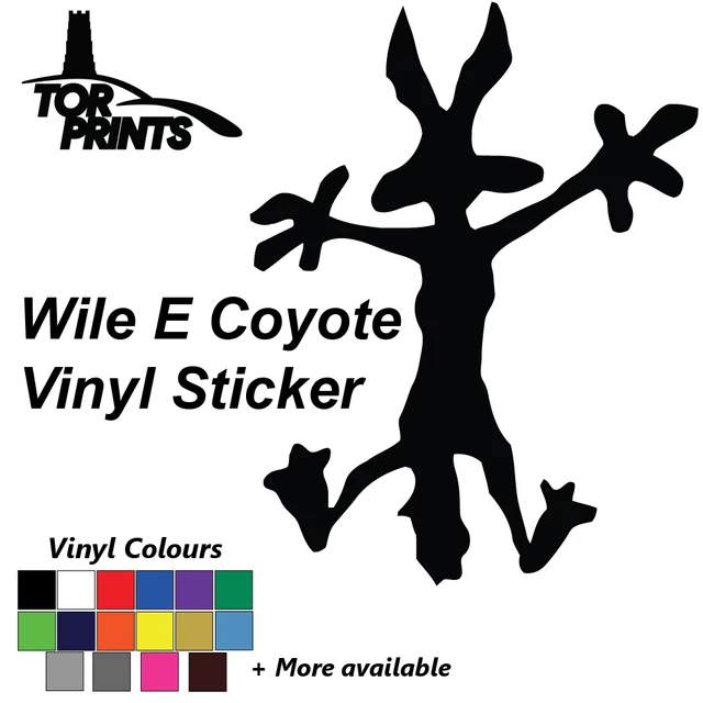 WILE E COYOTE Looney Tunes Decal/Sticker VARIOUS COLOURS/SIZES £1.99 ...