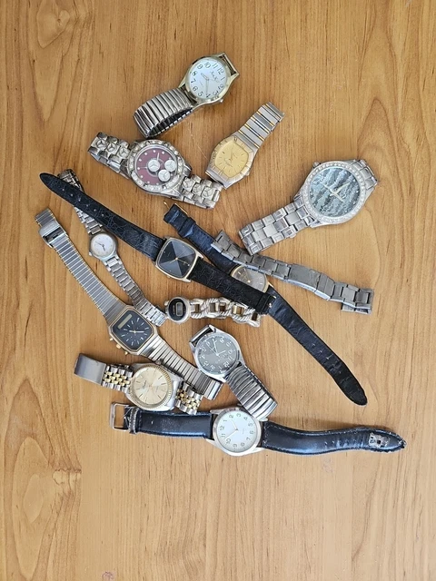 BULK LOT OF Watches Vintage Collectible as Found Parts or Repairs $23. ...