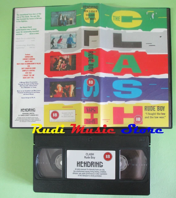 VHS THE CLASH Rude boy HENDRING HEN 2 054 D 127 minuti no cd mc dvd lp ...