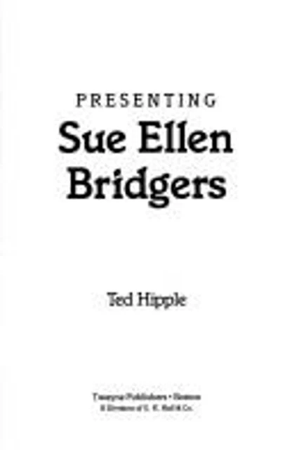 PRÉSENTATION DE SUE Ellen Bridgers Couverture Rigide Ted Hipple EUR 6 ...