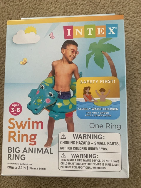 INTEX INFLATABLE RING Pool Float Swimming Tube Crocodile Kids Summer ...