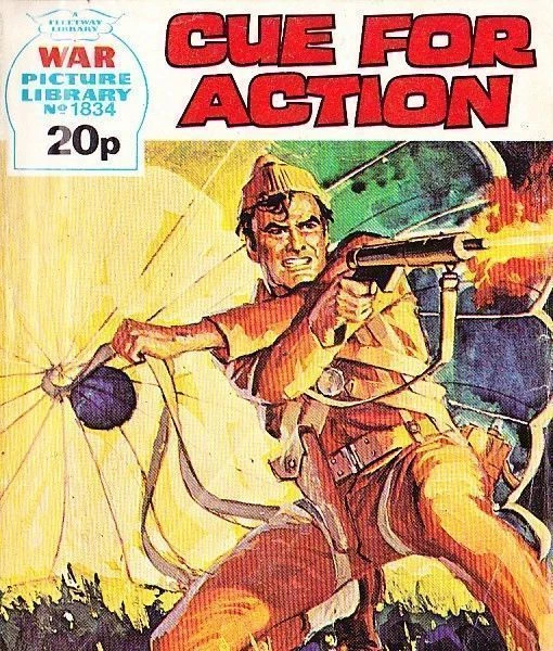 A FLEETWAY WAR Picture Library Pocket Comic Book Magazine #1834 CUE FOR ...