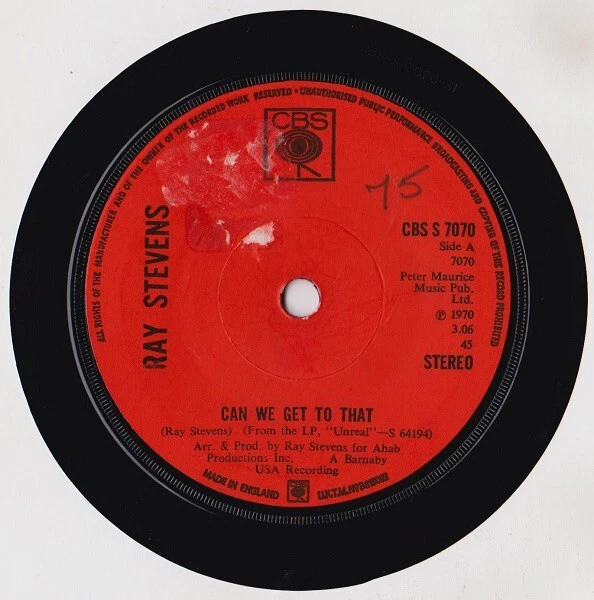 RAY STEVENS - Bridget The Midget (The Queen Of The Blues)/Can We Get To ...