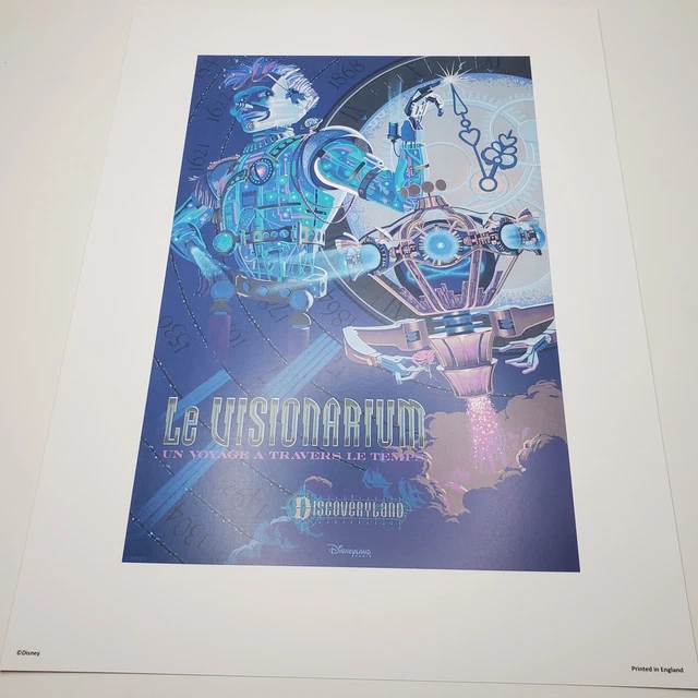 LE VISIONARIUM POSTER Authentic Disney Euro Disneyland Paris Timekeeper ...