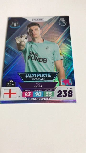 PANINI ADRENALYN PREMIER League Plus 2023 Nick Pope Ultimate Card #8 £3 ...