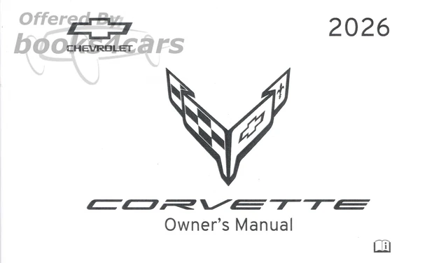 CORVETTE C8 2026 Owners Manual Chevrolet Book Guide Handbook $96.06 ...