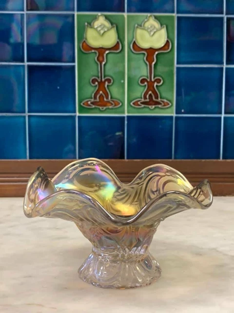 IMPERIAL SMOKE CARNIVAL Rococo Glass Bowl $35.00 - PicClick CA