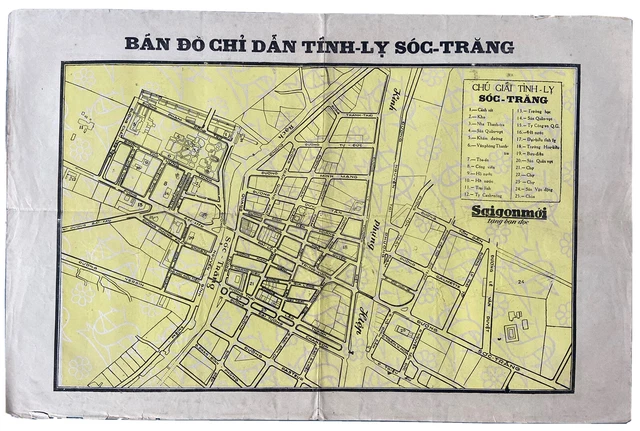 VIETNAM MAP - 1960s/1970s Saigon Moi Newspaper Insert - Tan An EUR 337 ...