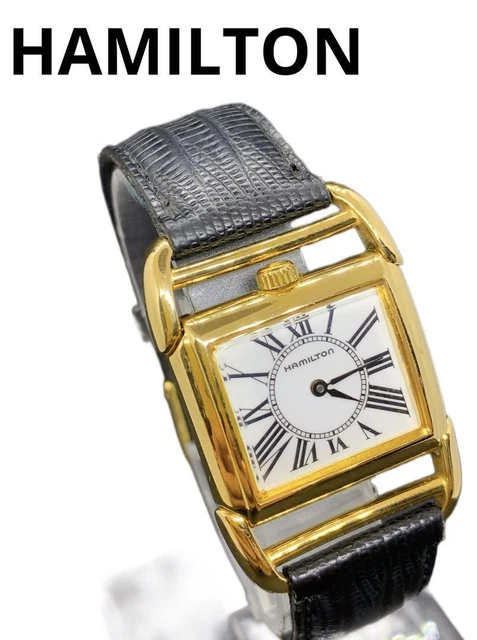 OROLOGIO HAMILTON CONTOUR Uomo 27mm Vintage Quadrante Svizzero Fatto ...