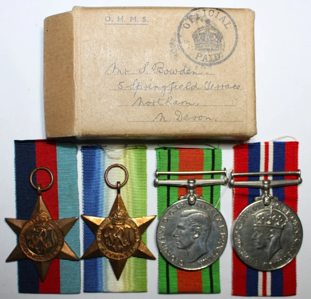 ATTRIBUTED WW2 ROYAL Navy Medal Group in Box £49.99 - PicClick UK