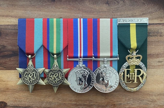 REPLICA COURT MOUNTED, 39-45 Star, War Medal, Efficiency Decoration ...