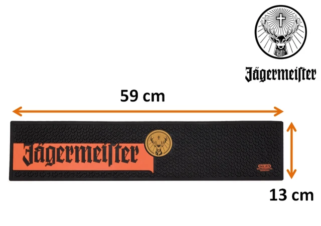 JÄGERMEISTER BARMATTE BAR Matte Hirsch Logo mittig I 59cm lang 13cm ...
