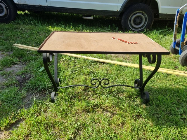 ANCIENNE TABLE DE Salon Fer Forge EUR 50,00 - PicClick FR