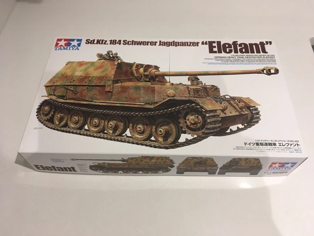 TAMIYA 1/35 SCALE WW2 German Elefant SD.KFZ.184 tank model kit ...