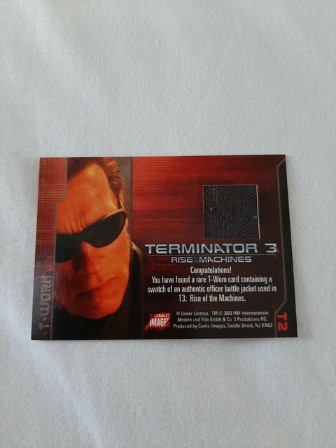 TERMINATOR 3 OFFICERS Battle Jacket T2 Costume Card + Redemption card £ ...