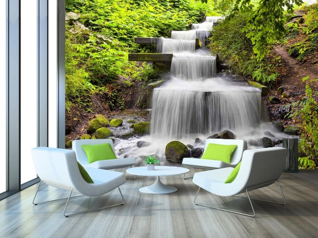 3D STEP WATERFALL ZHUA4585 Wallpaper Wall Murals Removable Self ...