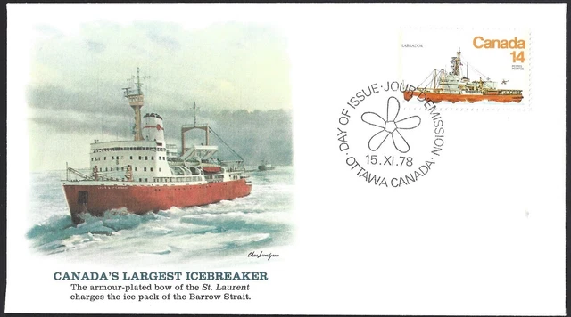 🍁CANADA #779 "LABRADOR VESSEL" Brand New 1978 Fleetwood Cover Issue $2. ...