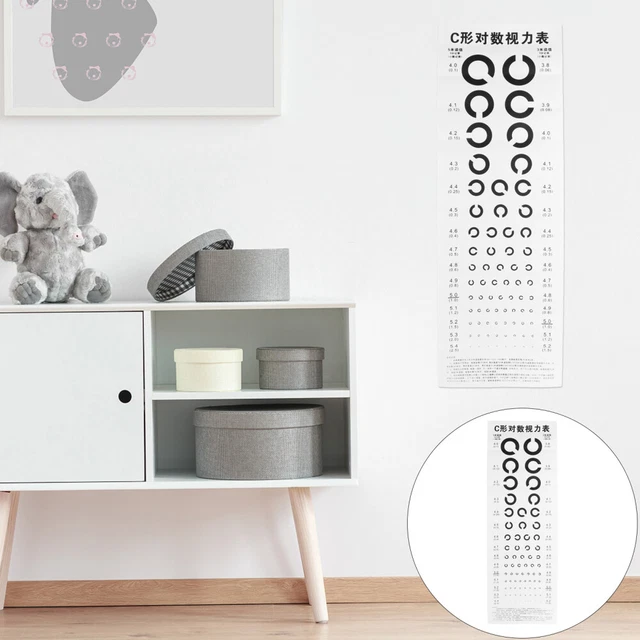 VISUAL ACUITY CHART Eye Chart Wall Chart Alphabet Wall Chart Flip Chart ...