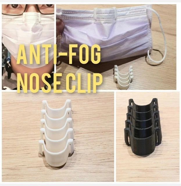 5X BLACK ANTI-FOG Face Mask Nose Clip Masks Clips for Glasses 3d ...