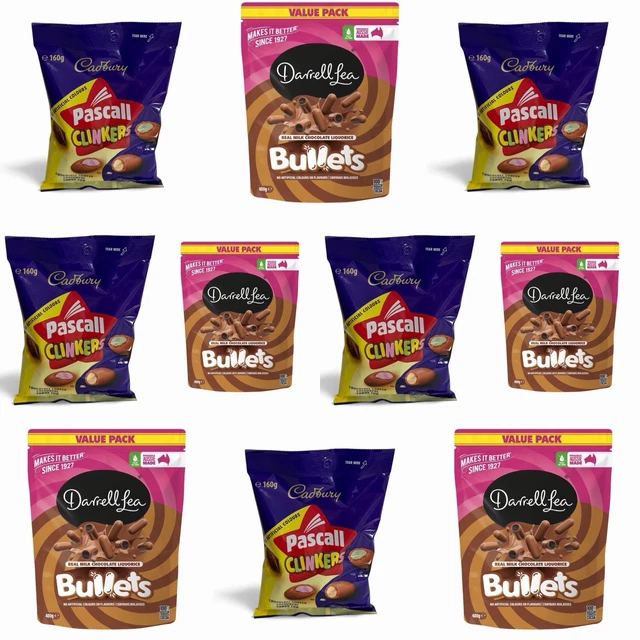 5XDARRELL LEA LIQUORICE Bullets Milk Chocolate 5x PASCALL CADBURY ...