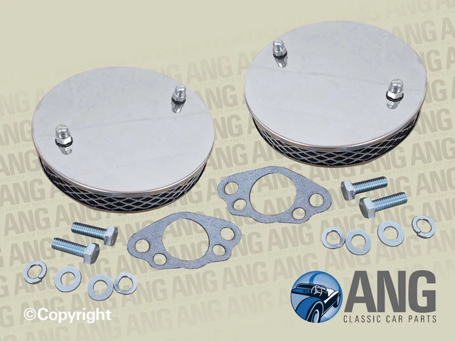 Performance Air Filters Chrome Pancake Air Filter 1-3/4 Inch For SU H6, HD6, HS6 & Stromberg Air ...