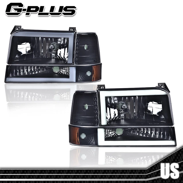 ADAPTÉ POUR 92-1996 Ford F150/F250/F350 Bronco LED DRL phares d'angle ...