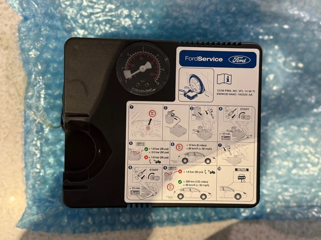 GENUINE FORD TYRE Puncture Repair Compressor Inflator Mobility Pump 12V ...
