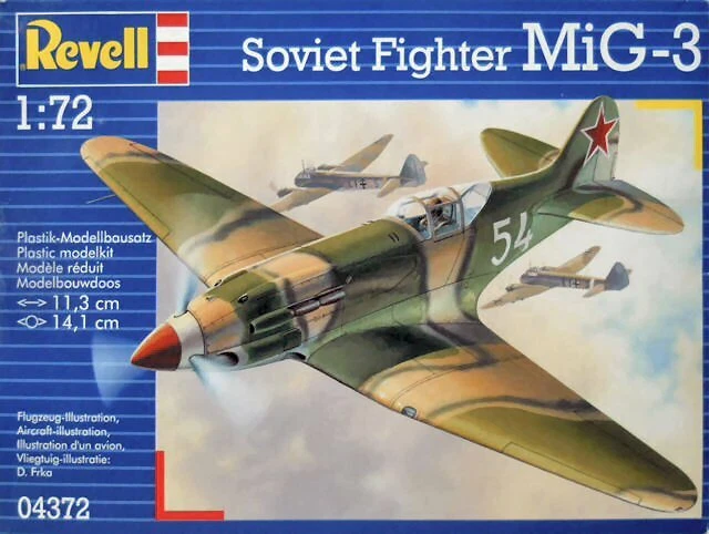 REVELL SOVIET FIGHTER MiG 3 1/72 scale plastic model aircraft kit 04372 ...