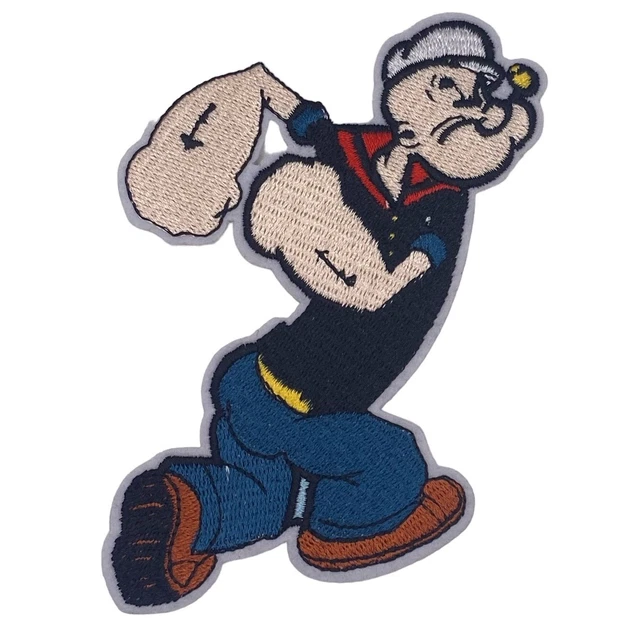 POPEYE PATCH AUFNÄHER Bügelbild Flicken Applikation Spinat Seemann ...