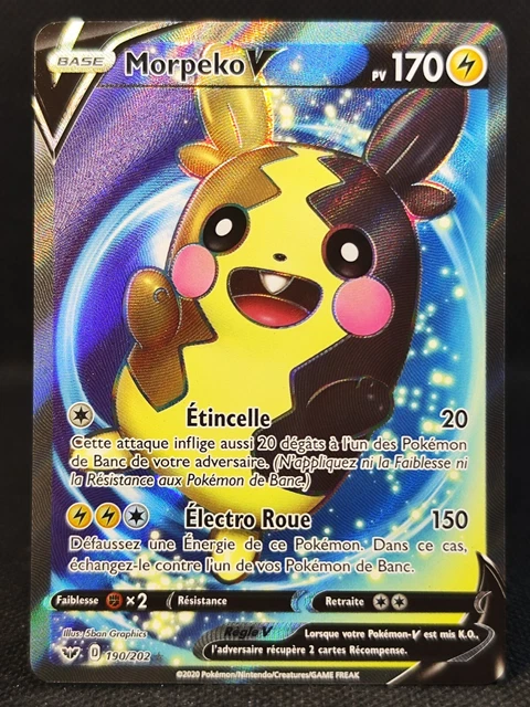 CARTE POKÉMON MORPEKO V 190/202 EB1 Épée & Bouclier Neuf FR (N) EUR 5,90 - PicClick FR