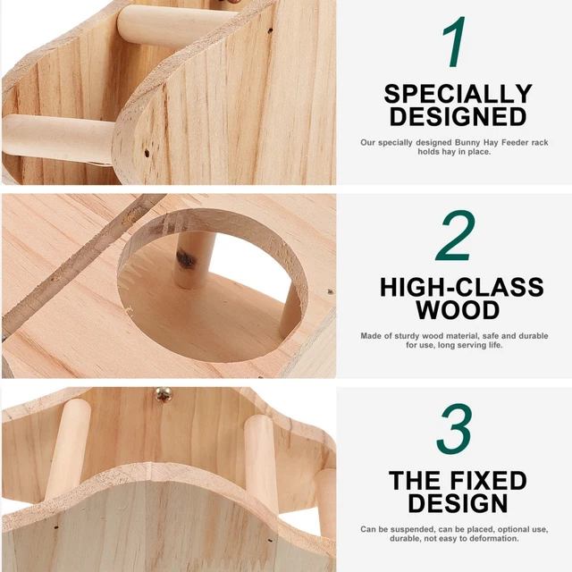 BUNNY HAY FEEDER Holder for Rabbit Cage Container Rabbits Storage $25. ...