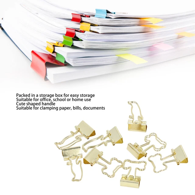 30PCS MINI BINDER Clips Innovative Metal Strong Clamping Force Paper ...