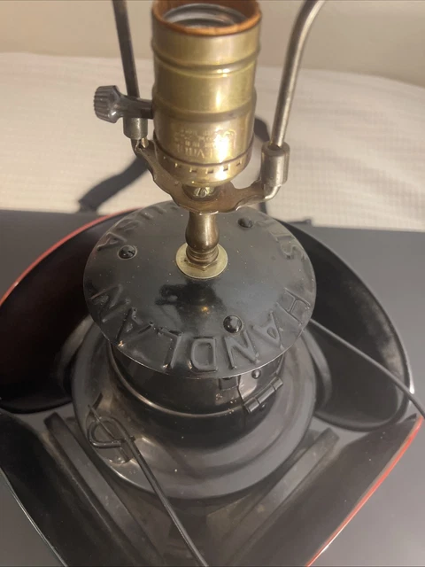 HANDLAN ST LOUIS USA 4 Way Railroad Signal Lantern Table Light Lamp Vtg ...