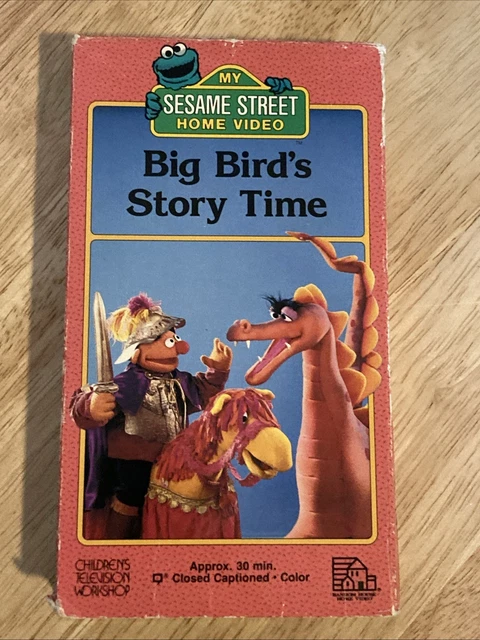 BIG BIRD'S STORY Time VHS Tape 1987 Sesame Street Home Video Cartoon ...