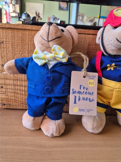 DAFFODIL DAY & Fireman Bears, Cancer Council approx 20cm tall $20.00 ...