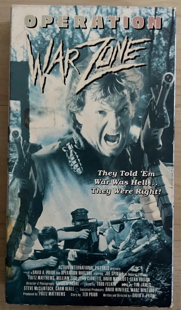 OPERATION WAR ZONE. VHS. Rare. Action. AIP Studios. Joe Spinell. £7.98 ...