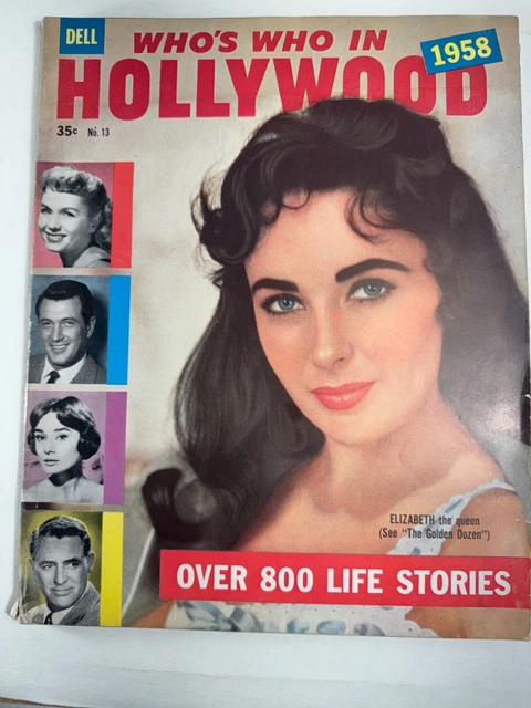 VINTAGE 1958 WHO'S Who In Hollywood Annual Magazine Elizabeth Taylor £7 ...