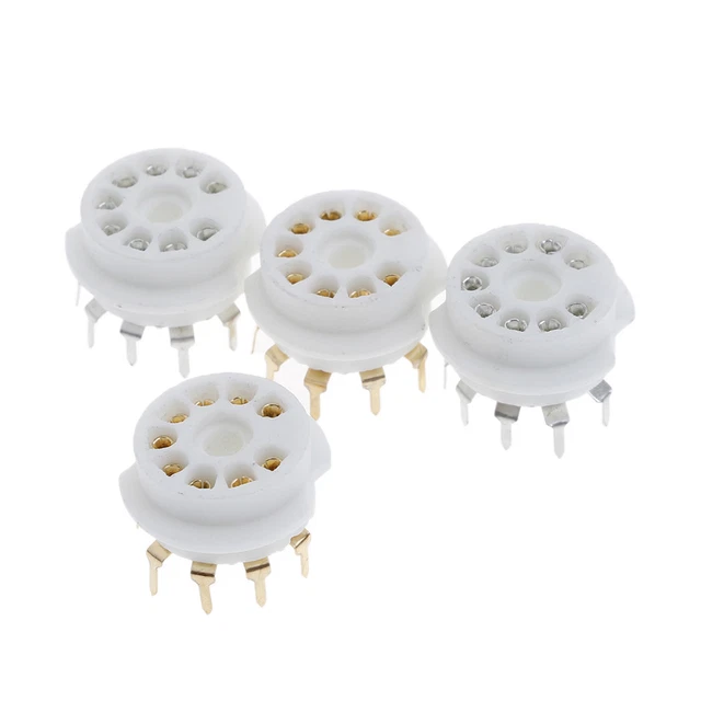 GOLD PLATED 9PIN pcb ceramic tube socket valve base for 12AX7 12AU7 ...