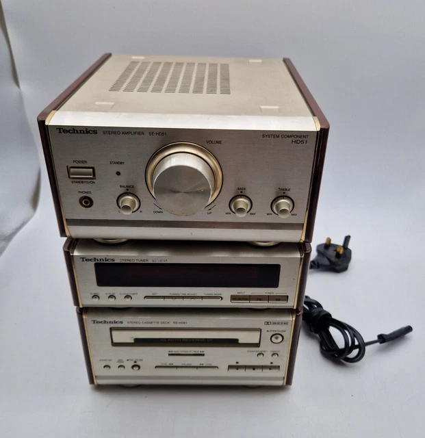 TECHNICS MINI HI-FI Stack RS-HD81, ST-HD51, SE-HD51 - Fully Working £69 ...