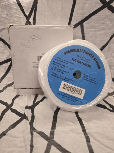 NOS GRAINGER APPROVED Vendor 3/4"x15Ft PTFE Joint Sealant 21TF50 $183. ...