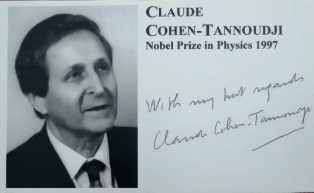 ORIGINAL AUTOGRAMM - CLAUDE COHEN - TANNOUDJI - Nobelpreis 1997 - RAR !!! EUR 29,00 - PicClick DE