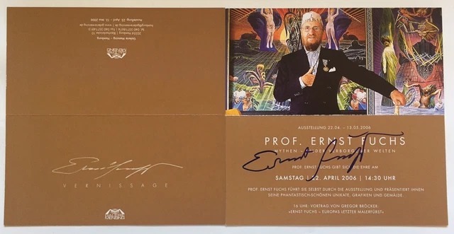 15) ERNST FUCHS signiert Kunst Einladung Original Unterschrift Signed ...