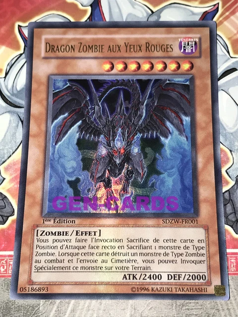 CARTE YU GI OH DRAGON ZOMBIE AUX YEUX ROUGES SDZW-FR001 EUR 3,00 ...