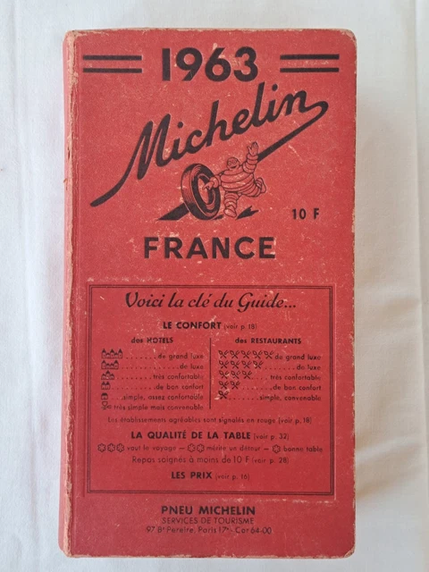 GUIDE MICHELIN FRANCE Rouge 1963 EUR 20,00 - PicClick FR