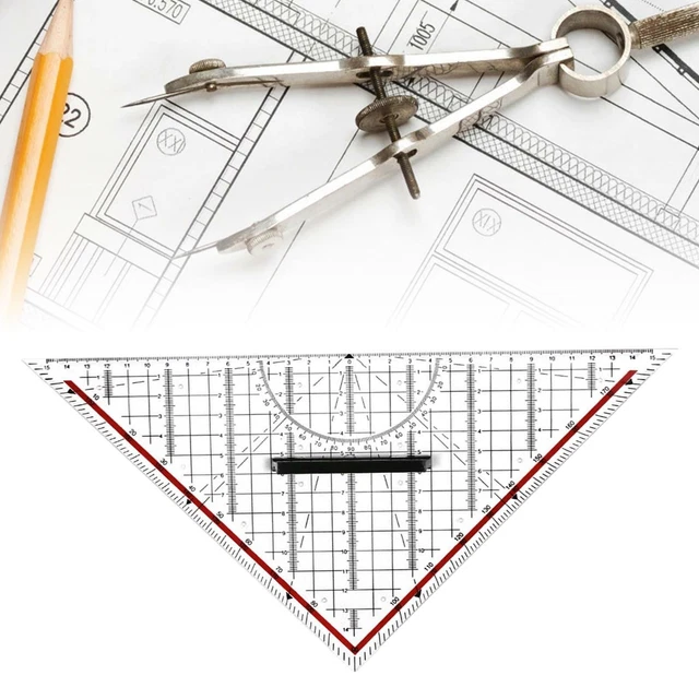 GUIDE DE RÈGLE de triangle de dessin de chevron de toiture rapide en ...
