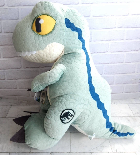 JURASSIC WORLD DOMINION Blue Velociraptor Plush Toy JUMBO 18" Rare £24. ...