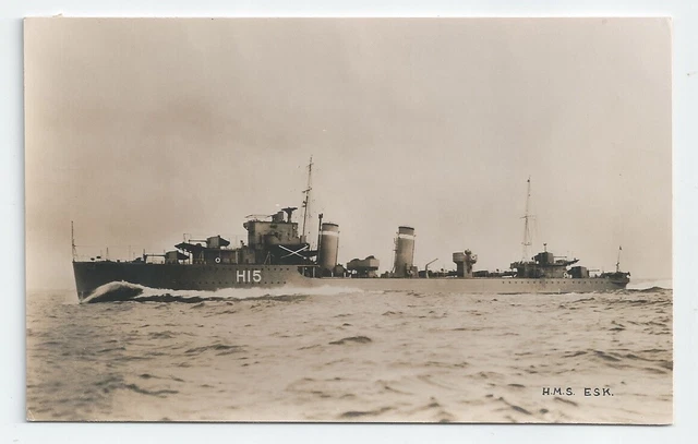 HMS ESK E-CLASS Destroyer Royal Navy - Unused RP PC £10.00 - PicClick UK