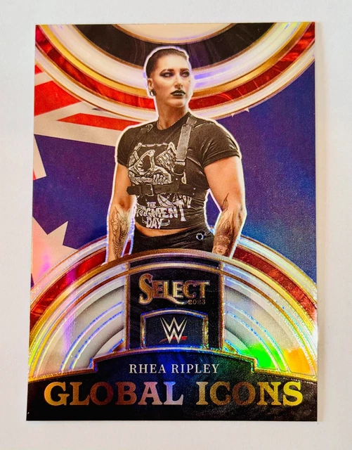 RHEA RIPLEY 2023 Panini WWE Select Global Icons Insert Silver Prizm $35 ...
